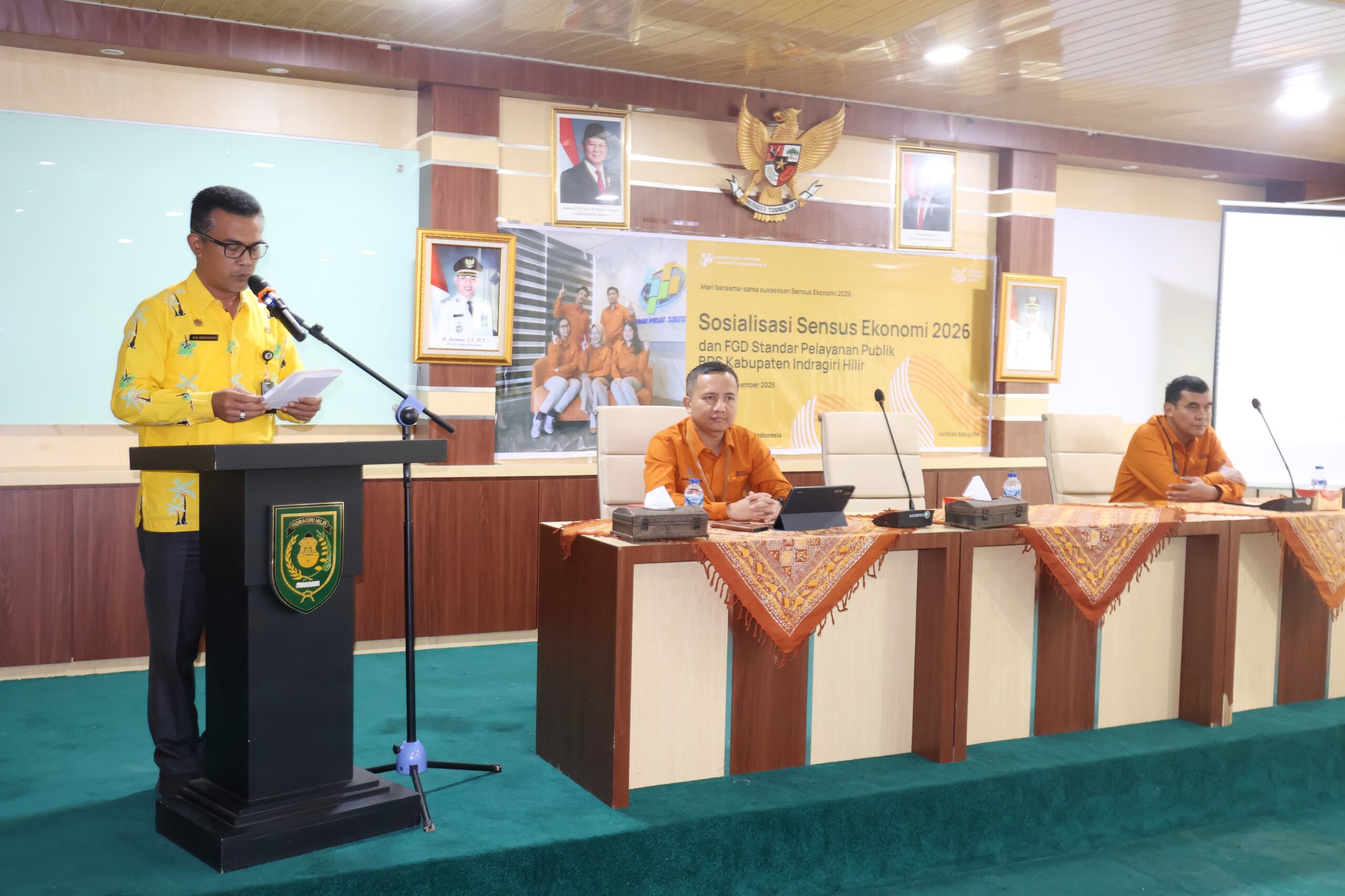 Bupati Inhil Buka Sosialisasi Sensus Ekonomi 2026 dan FGD Standar ...